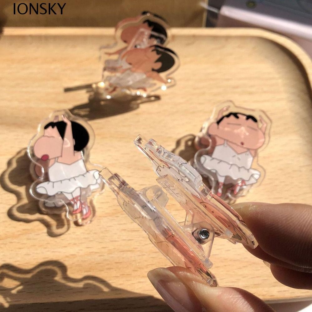 Ionsky Crayon Shin Chan คลิปหนีบกระดาษ, คลิป PP คลิปบันทึกการ์ตูนสอง ...