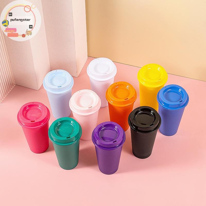 Pufangstar แก้วกาแฟยอดนิยม ถ้วยกันกระแทก การประยุกต์ใช้กว้าง Unbreakable PP ฝาปิดขวดเดินทาง TH ...
