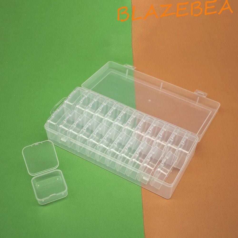 Blazebea กล่องเก็บลูกปัด,หลายตารางโปร่งใสกล่องเก็บเครื่องประดับ,ฝุ่นใช้งานง่าย DIY Square สร้อย ...