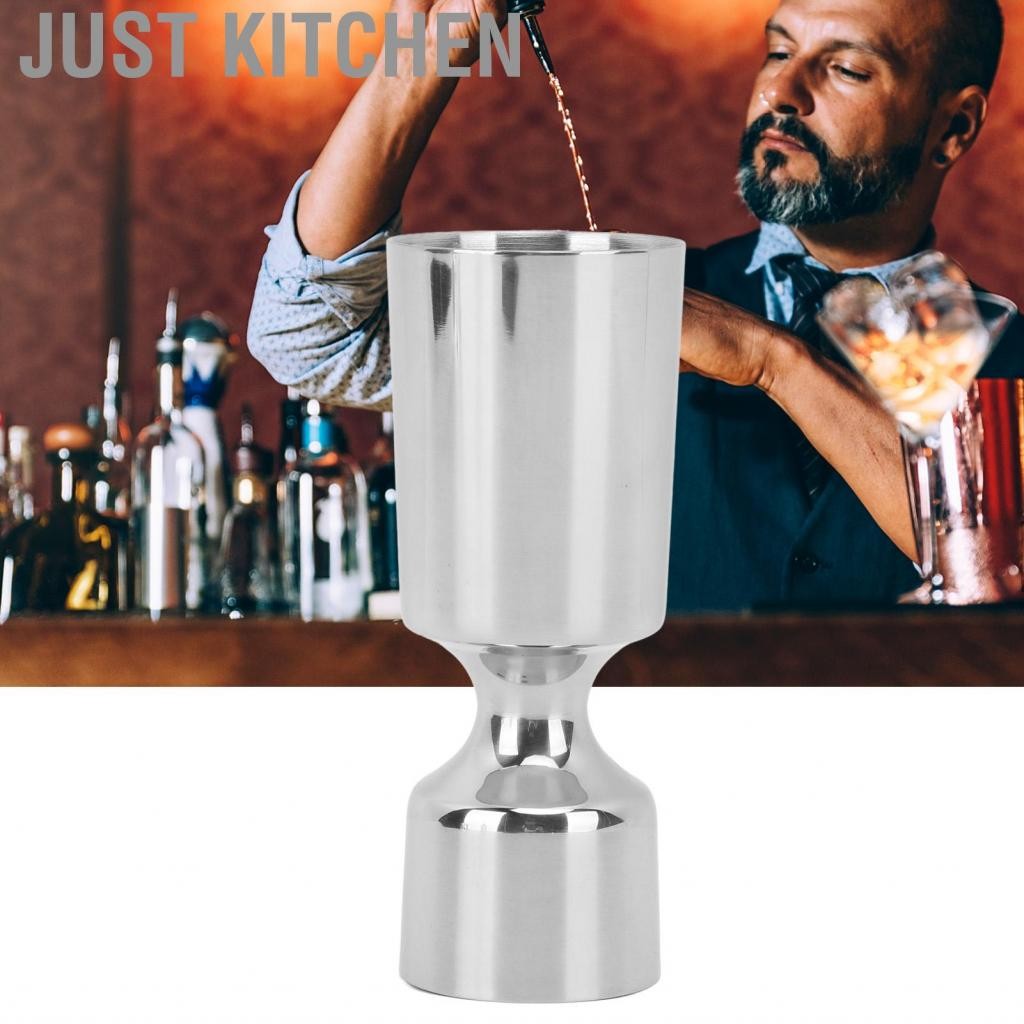 Just Kitchen สแตนเลสวัด Jigger เครื่องมือวัดคู่บาร์พร้อมการวัดภายใน ...