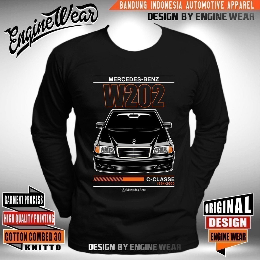 แฟชั่น 2025 เสื้อยืด Mercedes Benz W202 W115 W123 W124 W203 W204 W210 ...