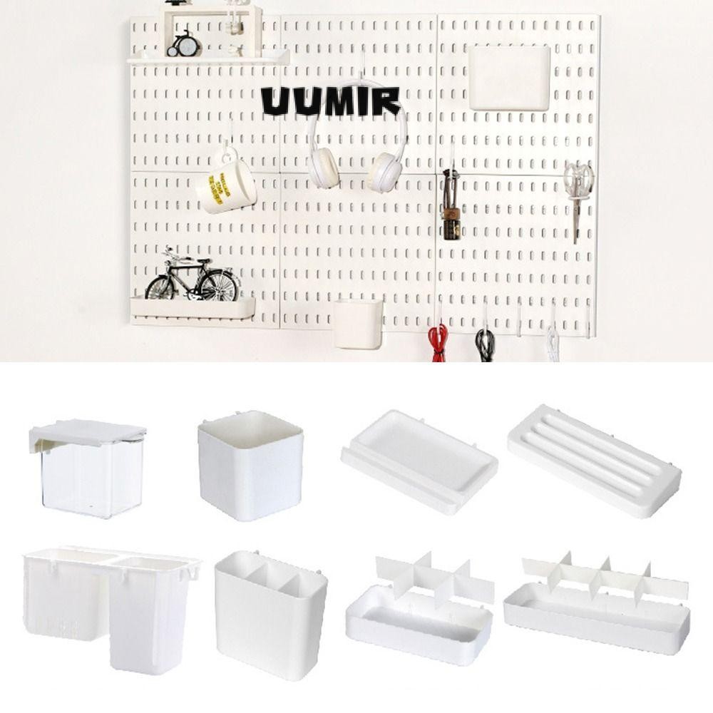 Uumir Hole Board Storage, DIY อุปกรณ์เสริมสีขาว Pegboard กล่องเก็บ ...