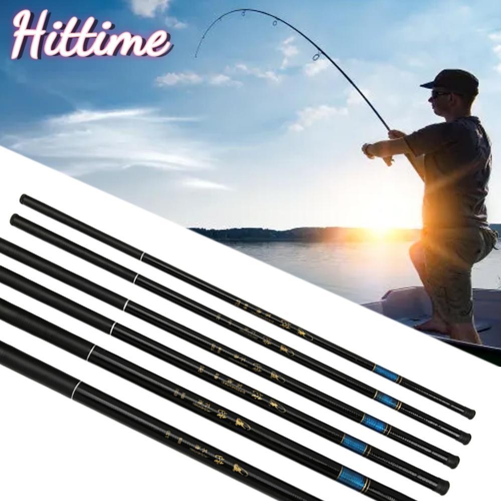 Hittime 1 ชิ้น Super Hard Frp เบ็ดตกปลาหลายส่วน Retractable Super Light Fishing Rod แบบพกพาน้ํา ...