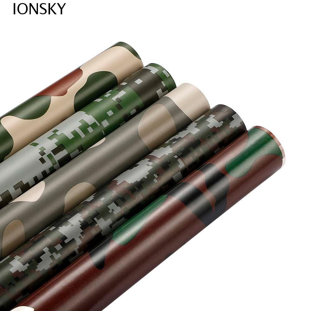 Ionsky สติ๊กเกอร์ติดรถ Woodland Vinyl PVC Auto Motorcycle Wrap Film ...