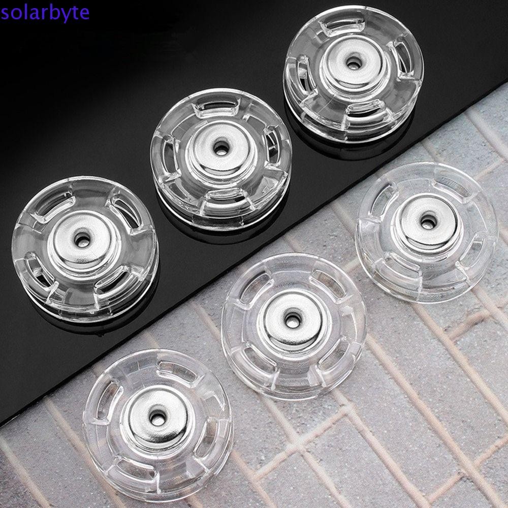 Solarbyte 10 ชิ้นปุ่มสแน็ปที่มองไม่เห็น, ตัวยึดพลาสติกปุ่มสแน็ปโปร่งใส, เข็มกลัดที่ละเอียดอ่อน ...