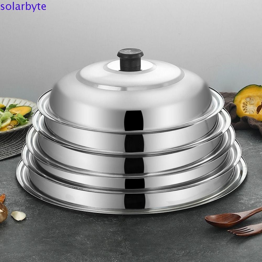 Solarbyte ฝาหม้อสแตนเลส, ปมพลาสติกสีดํา Anti-Scald ฝากระทะ, ทักษะฝาครอบหม้อกลมป้องกันการรั่วไหล ...