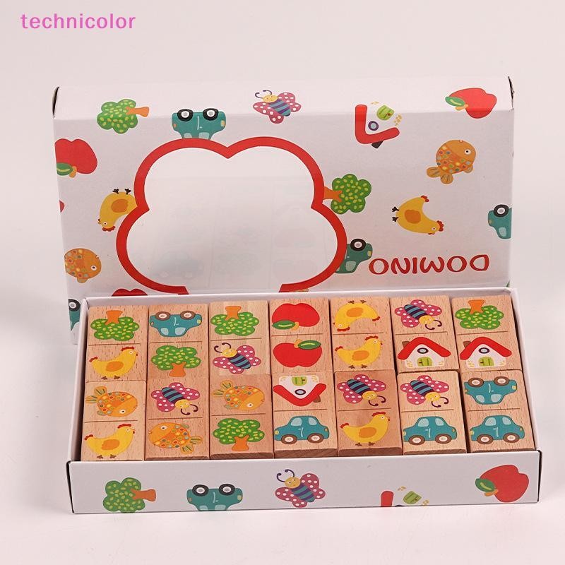 [technicolor] 1 ชุดไม้ Domino Idiom Joint Kit ของเล่นเด็กการเรียนรู้ใน ...