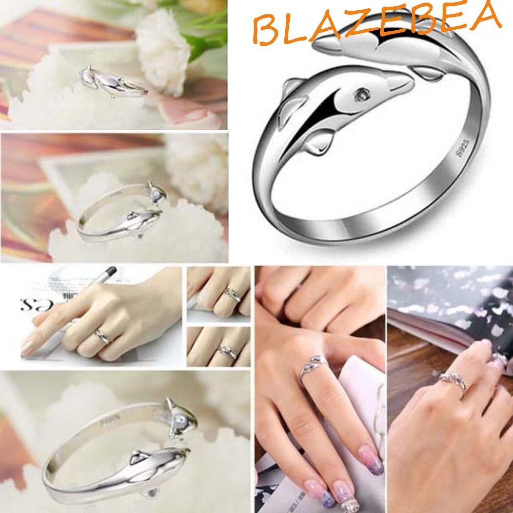 Blazebea แหวนของขวัญ Dolphin Silver Opening | Shopee Thailand