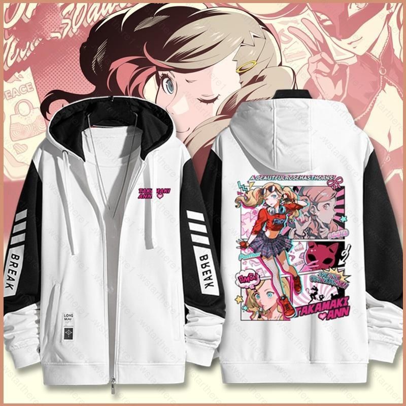 Jason Persona 5 P5 Anne Takamaki PANTHER เสื้อโค้ทซิปเสื้อแจ็คเก็ตมี ...