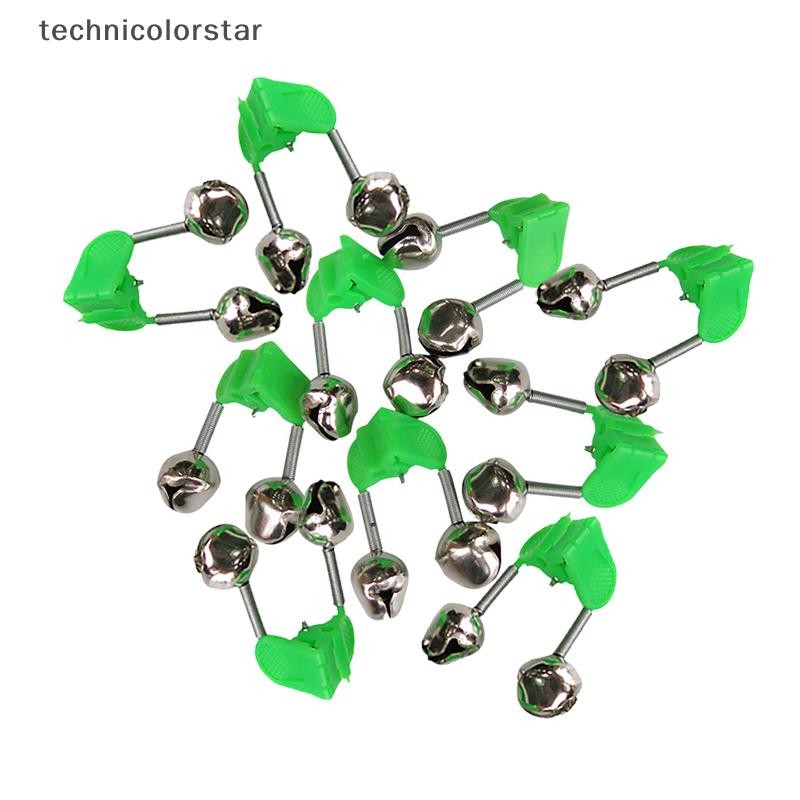 Trsr 10 ชิ้นตกปลากัดปลุกตกปลา Rod Stalk Bells Clamp Tip เบ็ดตกปลา Bell ...