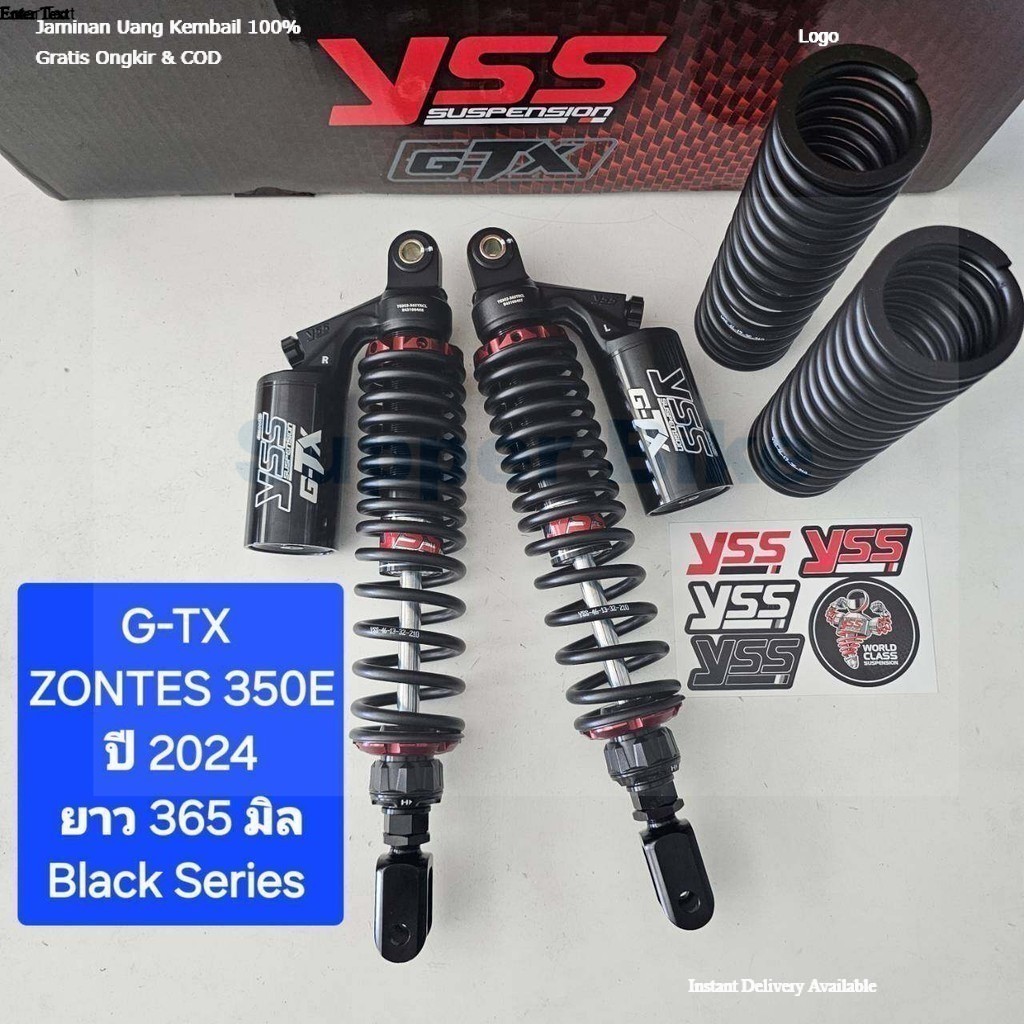 โช้คหลัง YSS ZONTES 350E ปี 2024 GTX G-TX ยาว 365 มิล ของแท้ (1ชุด ...