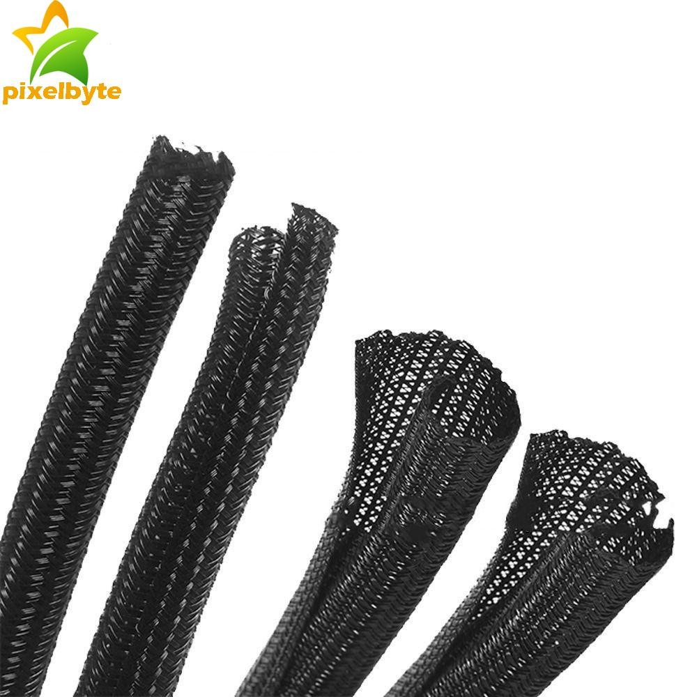 Pixelbyte ปลอกสายเคเบิล 4 ชิ้น, ห่อเกลียว 50 ซม.ความยาวสายไฟ, ฝาครอบสายไฟสีดําป้องกันปลอกสายไฟ ...