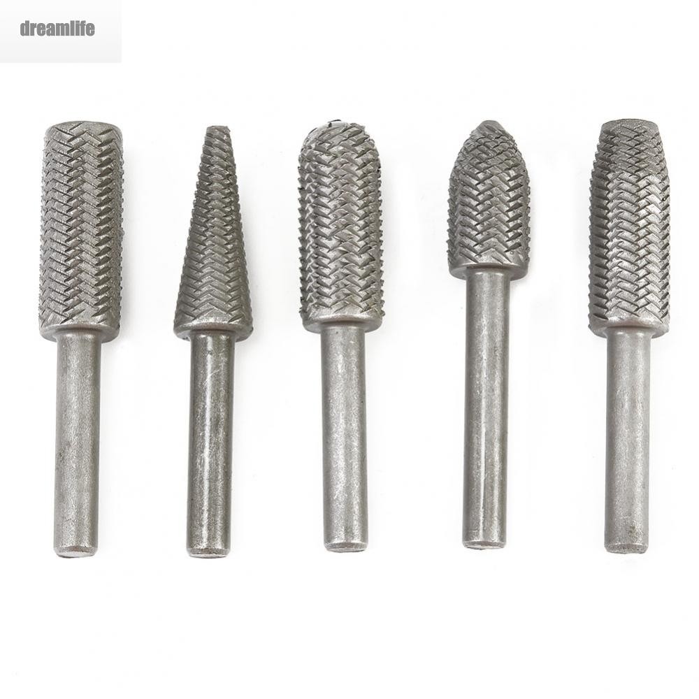 สําหรับเหล็กบดและแกะสลัก Bits 5 ชิ้นโรตารี่ Rasp เครื่องตัดเจาะ Bits ...