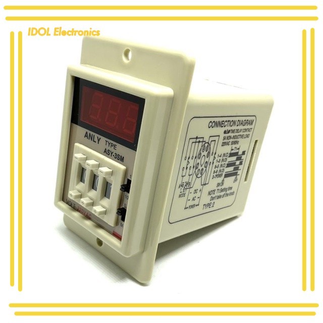 ราคาถูก! TIMER ทามเมอร์ รุ่น ASY-3SM ตั้งเวลาตั้งแต่ 0.1S ถึง 999M 220VAC (ยี่ห้อ ANLY) คุณภาพดี ...