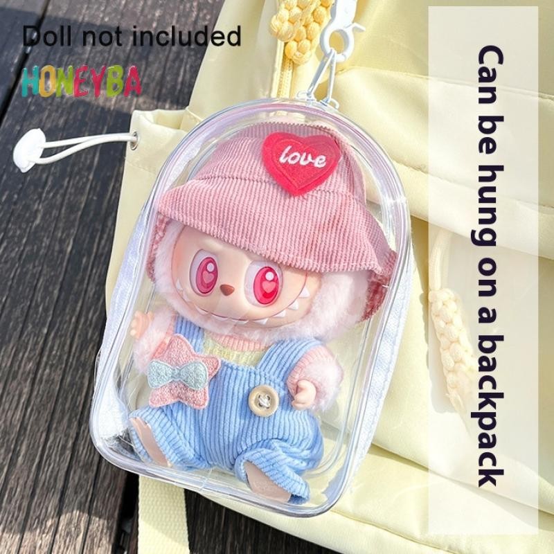 Labubu Protector Case Labubu นั่งปาร์ตี้ 15 ซม.ผ้าฝ้ายตุ๊กตาไหล่ปวด ...