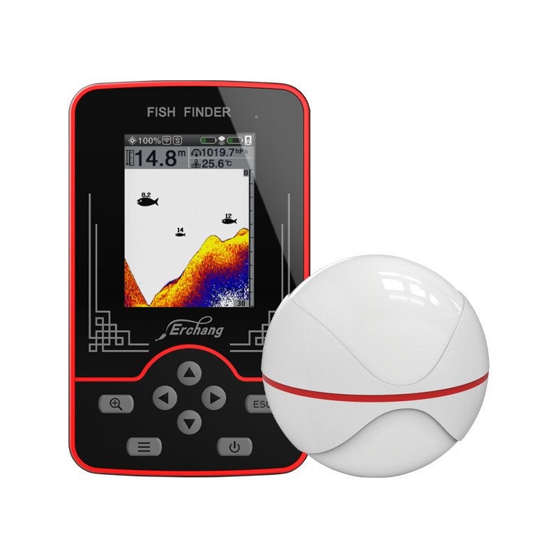 Erchang Sonic High-Definition 3D Fish Finder หน้าจอสี ไร้สาย กันน้ำ ...
