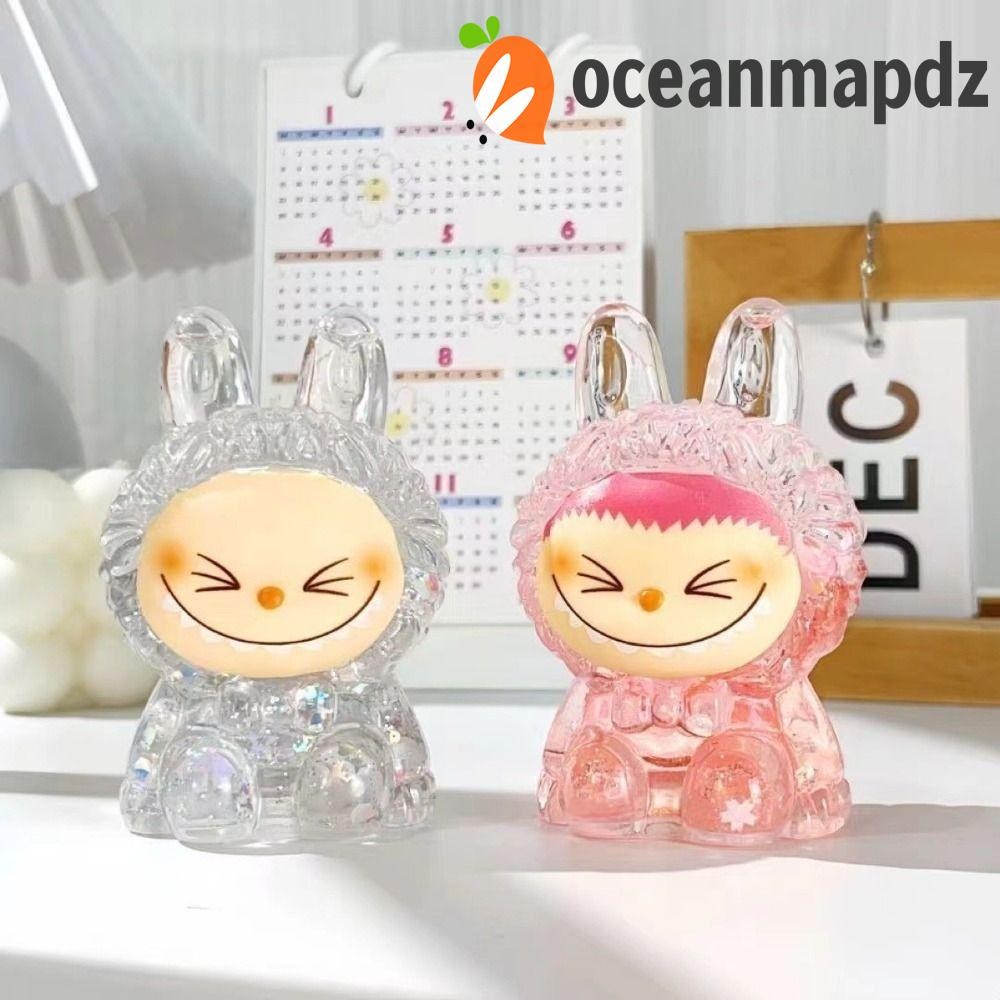 Oceanmapdz Candy Color Labubu Quicksand ตุ๊กตา,เลื่อมเงาการ์ตูนอะคริลิค Labubu ของเล่น,คอลเลกชัน ...
