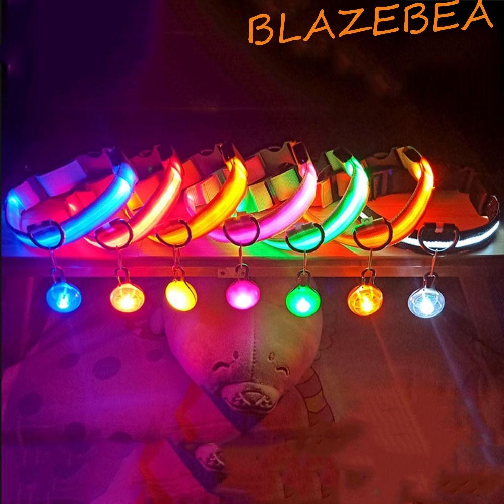 Blazebea ปลอกคอนิรภัยเรืองแสง, ปลอกคอสุนัขเรืองแสง USB ปรับได้, หรูหราที่ถอดออกได้พร้อมจี้ ...