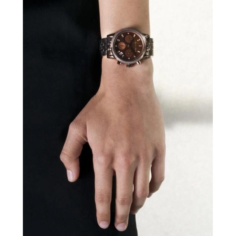 Michael Kors MK5547 Showstopper 36.5มม. กันน้ำ100เมตร สีช็อกโกแลต ระบบ ...