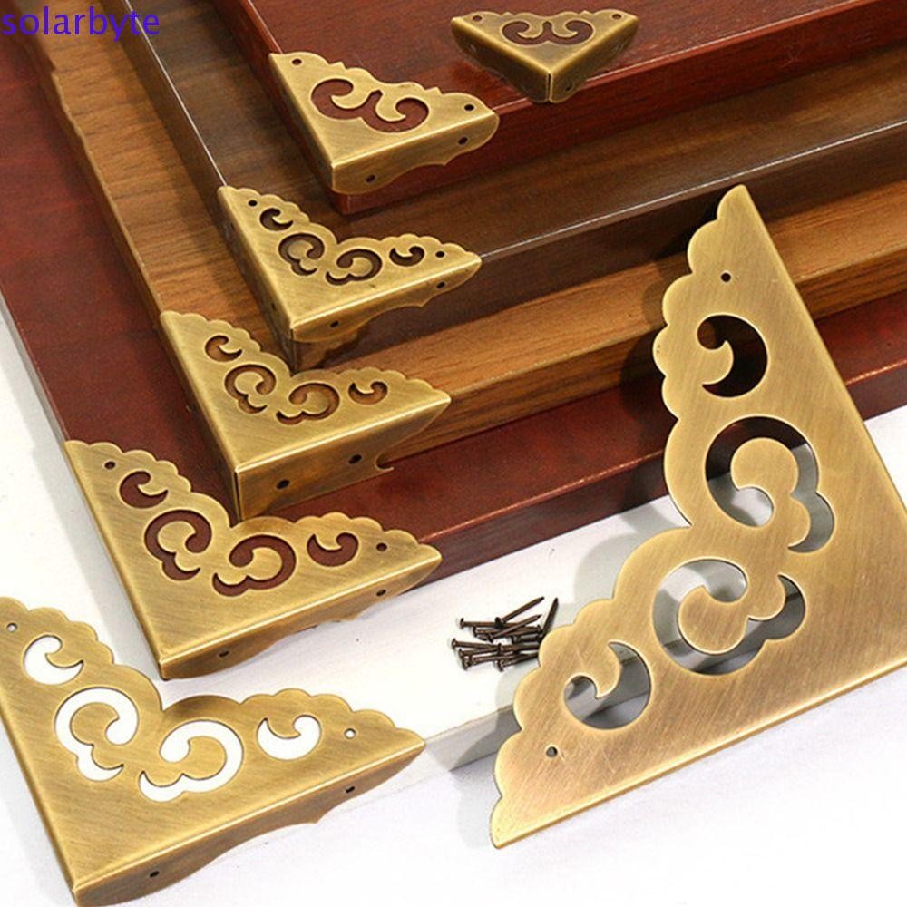 Solarbyte ตัวป้องกันมุมทองเหลืองยามกล่องเครื่องประดับกรณีขอบมุม | Shopee Thailand