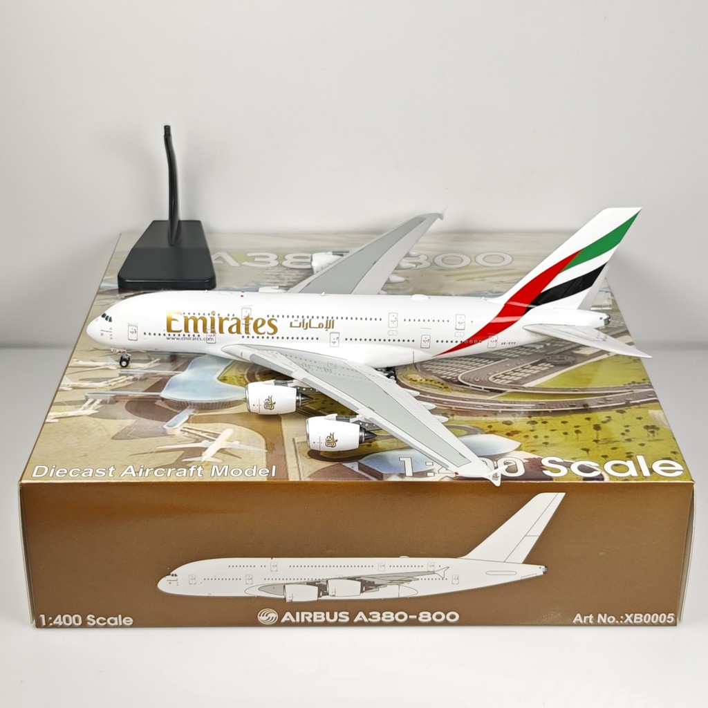 การบิน 1: 400 Emirates A380 A6-EVS A6-EOE โมเดลเครื่องบินโลหะผสม ...