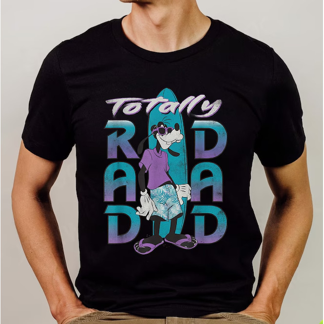เสื้อพ่อ Goofy Rad Vintage, เสื้อพ่อภาพยนตร์ Goofy, Goofy Totally Rad ...