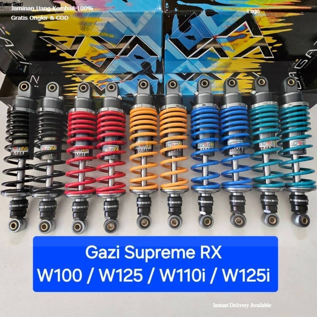 มีสปริงหลายสีให้เลือก โช้คหลัง GAZI Supreme RX Wave ยาว 280 มิล 300 มิล ...