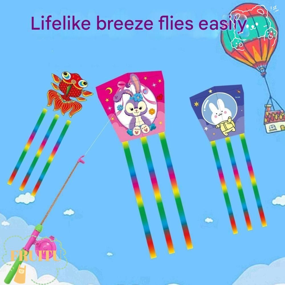 Fruitu Dynamic Kite, Easy Fly Frozen Elsa Fishing Rod Kite, Hello Kitty ...