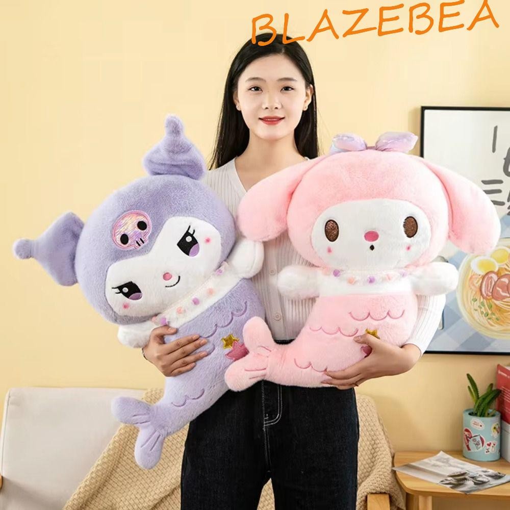 Blazebea Melody ของเล่นตุ๊กตา, การ์ตูนดาว Mermaid Kuromi Plush, หมอนนอนจําลองปุยการ์ตูนอะนิเมะ ...