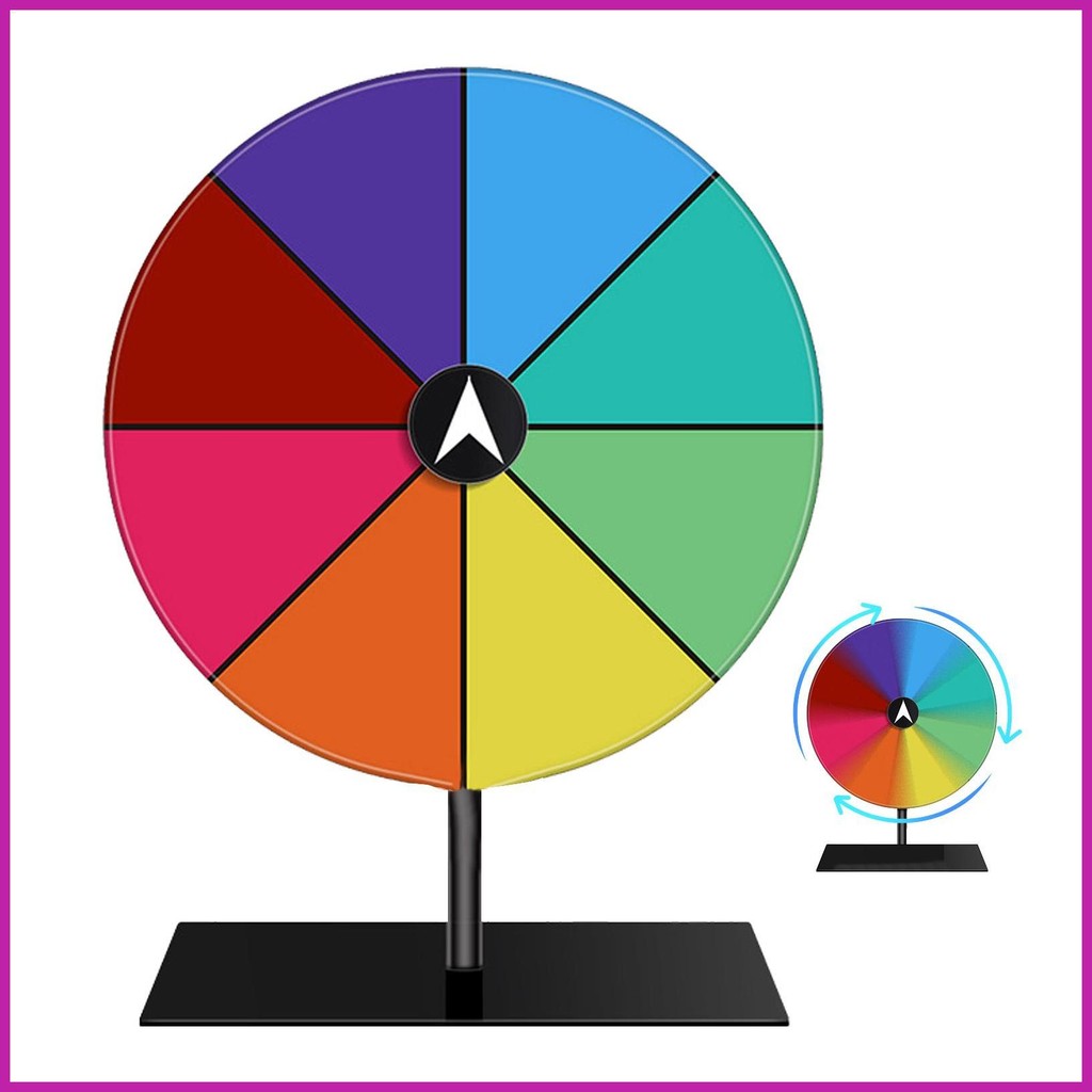 Spin Wheel 8 Slots Heavy Duty Editable Spin Wheel Prize Wheel พร้อมขา ...