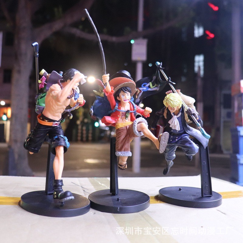 One Piece Set Running Three Brothers Backpack Sabo Ace Luffy Style ...