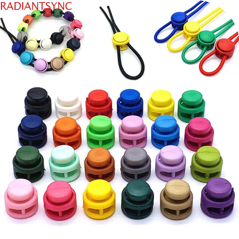 Radiantsync คลิป Stopper 5 มม.DIY สปริงหัวเข็มขัดปรับเชือกยืดหยุ่น 2 หลุมหัวเข็มขัด Clamp ...