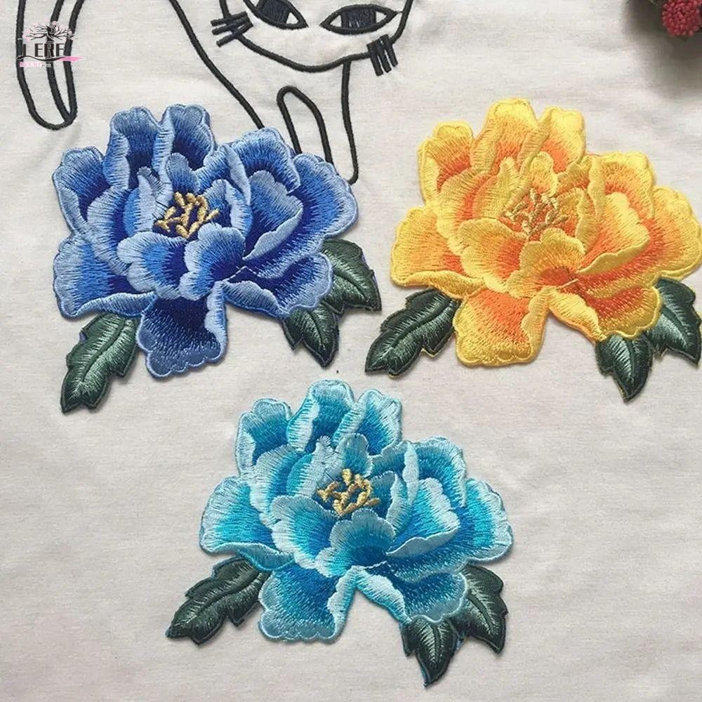 Jeremy1 เย็บแพทช์,ขนาดใหญ่ปักชุด Appliques,ตกแต่งงานฝีมือ 3D Peony Multilayer ดอกไม้ Patch ชุด ...
