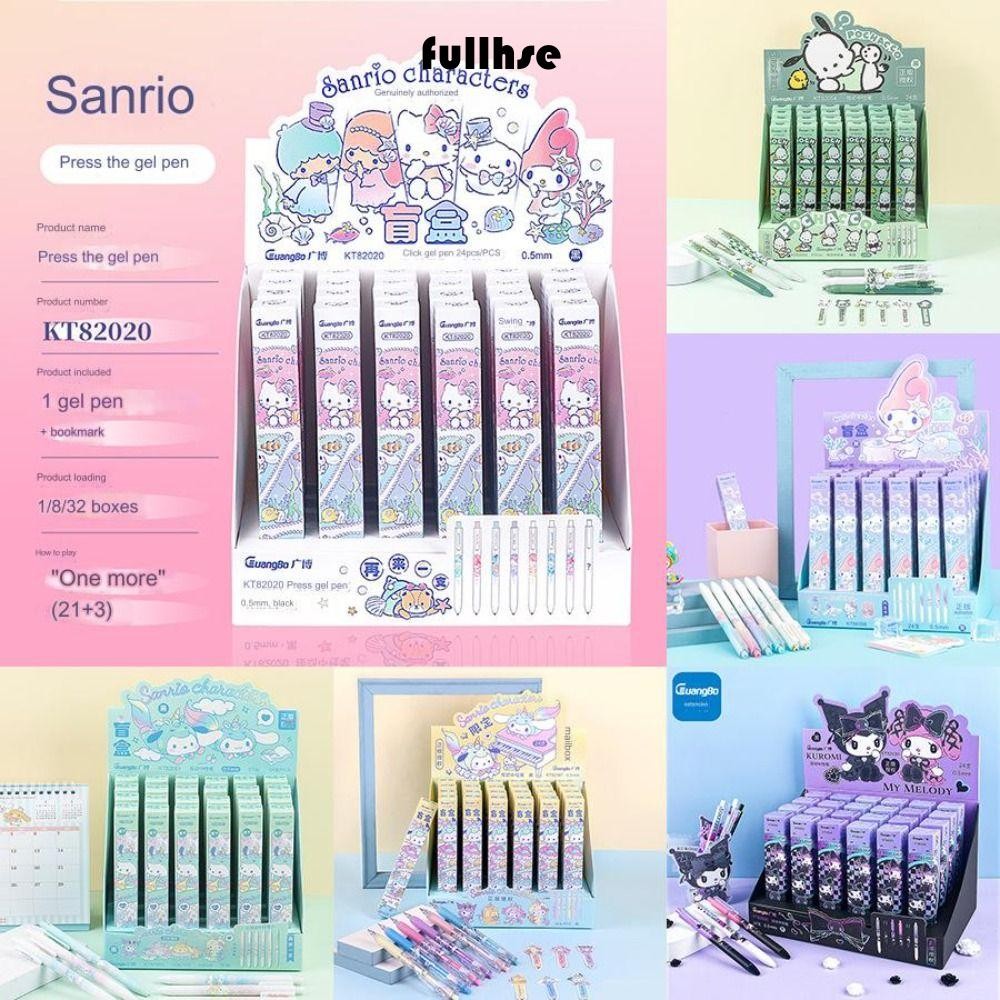 Fullhse 2 ชิ้น Sanrio กล่องตาบอด, Melody Bookmarks Kuromi ปากกาเจล ...