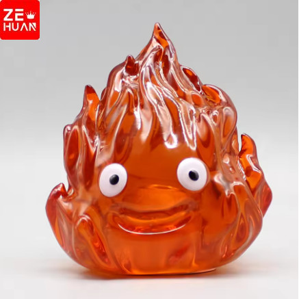 9 ซม. Howls Moving Castle Calcifer Heart Flame สามารถ Shine ของเล่น ...