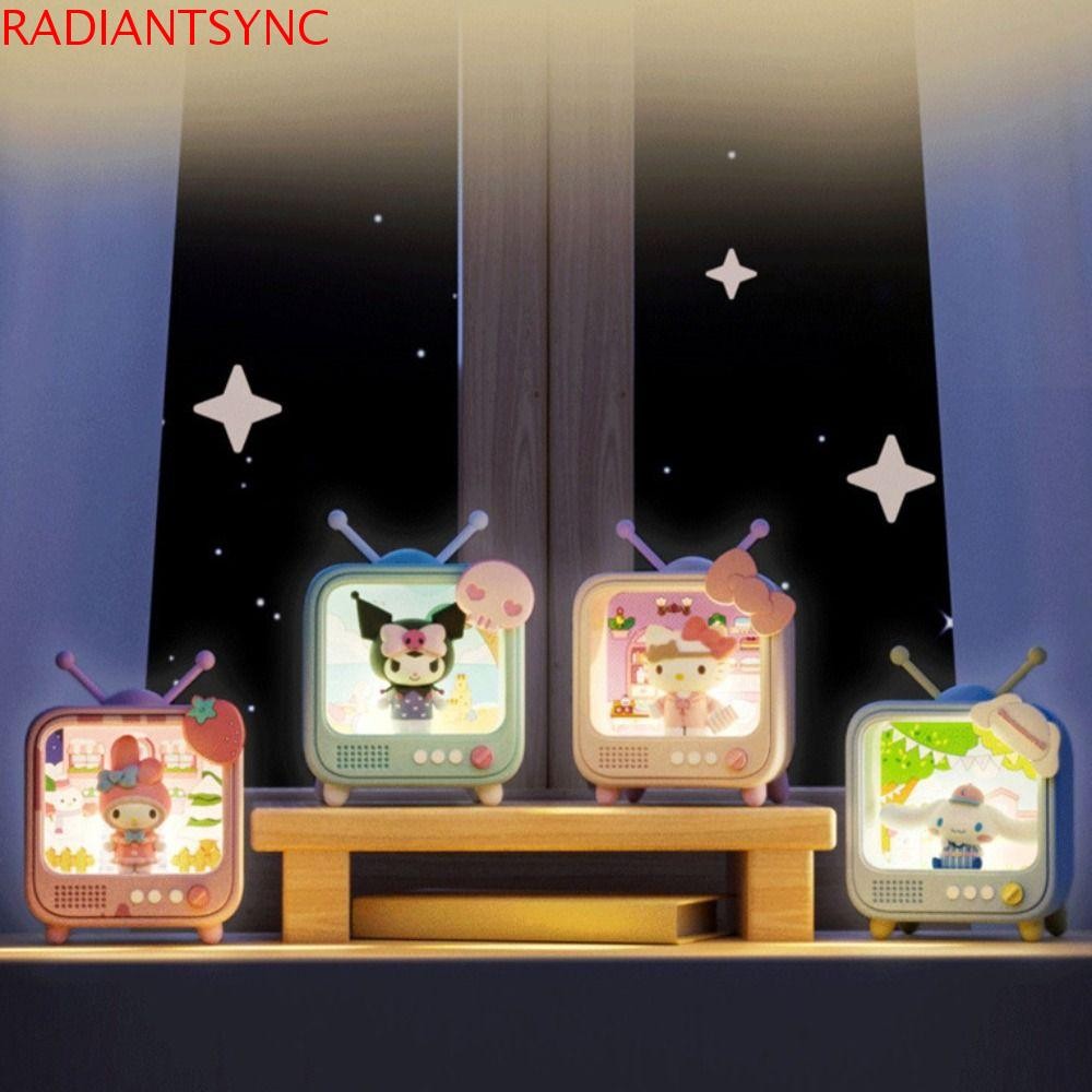 RADIANTSYNC Cinnamoroll ตกแต่งโต๊ะ, My Melody การ์ตูน Kitty TV Channel, น่ารักอะนิเมะ Luminous ...