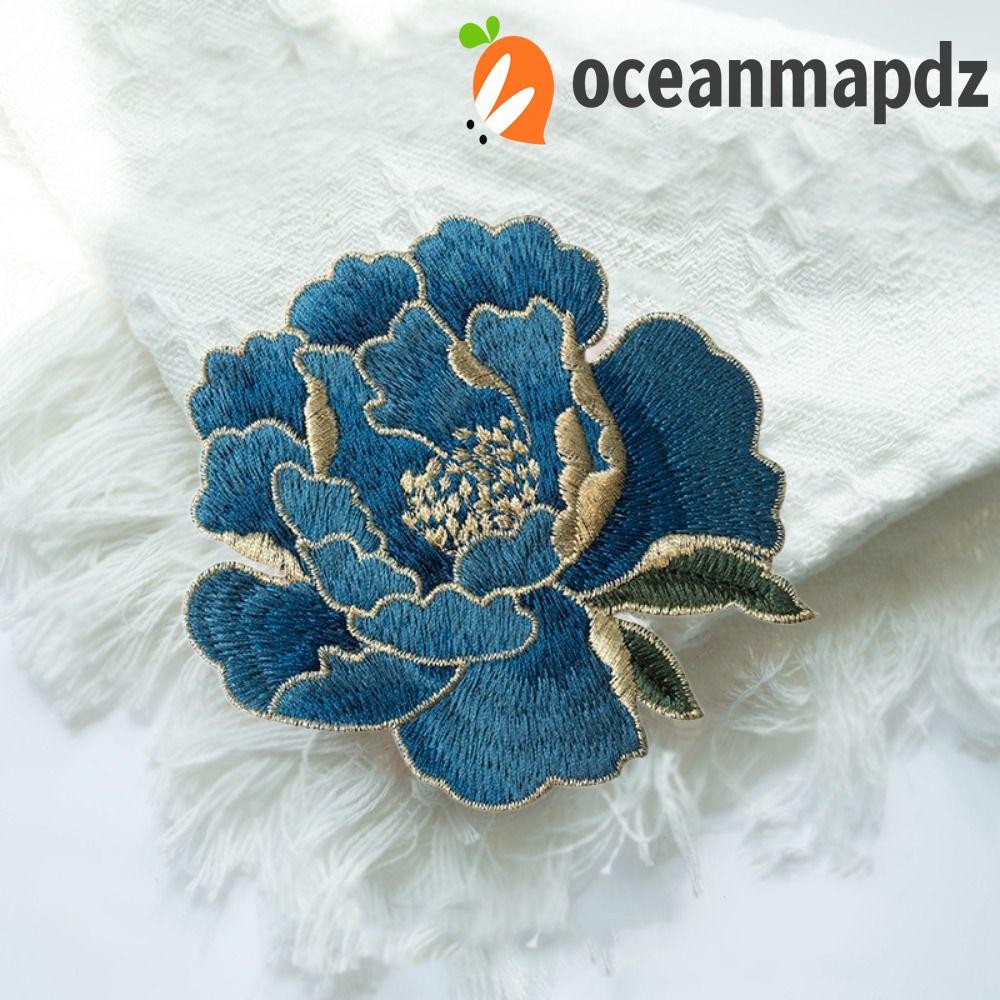 Oceanmapdz Peony ดอกไม้ปักแพทช์, เย็บบนเสื้อผ้าที่สง่างาม Applique, เสื้อผ้าอุปกรณ์เสริมสไตล์จีน ...