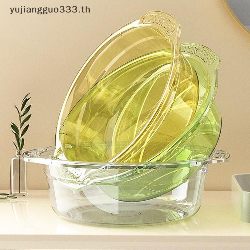 # Yujiang # 1 ชิ้นโปร่งใสอ่างล้างหน้านักเรียนหอพักอ่างล้างหน้าแบบพกพาเดินทางอ่างล้างหน้าพลาสติก ...