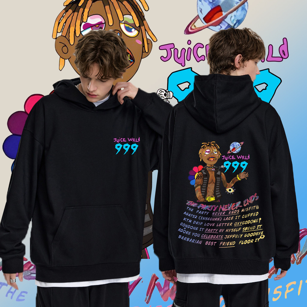JUICE WRLD Hoodie พรรคไม่เคยสิ้นสุดเสื้อกันหนาวพิมพ์ Unisex ฝ้าย Hoodie ...