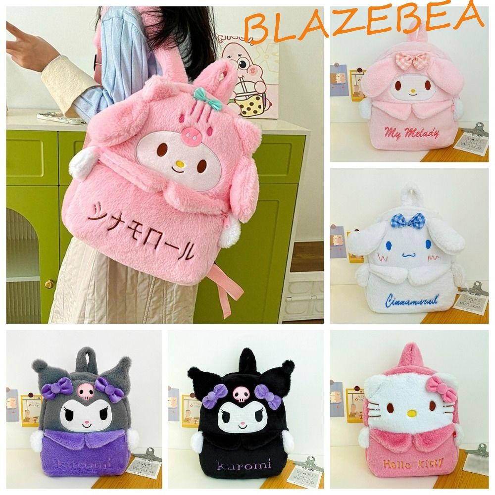 Blazebea กระเป๋าเป้สะพายหลังตุ๊กตาการ์ตูน, Melody Kuromi Hello Kitty อะนิเมะไหล่กระเป๋า,แฟชั่น ...