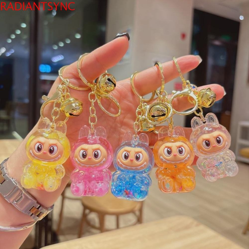 Radiantsync Candy Color Labubu ตุ๊กตา, ลูกปัดโปร่งใสดอกไม้ Labubu จี้, รูปปั้น Mini ไหล Kawaii ...