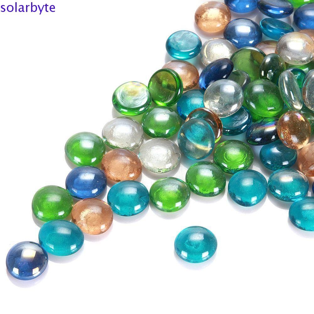 Solarbyte หินแก้ว Rocks ของขวัญ 100g ผสมสีตกแต่ง Craft Marbles Pebbles อุปกรณ์เสริมถังปลา ...
