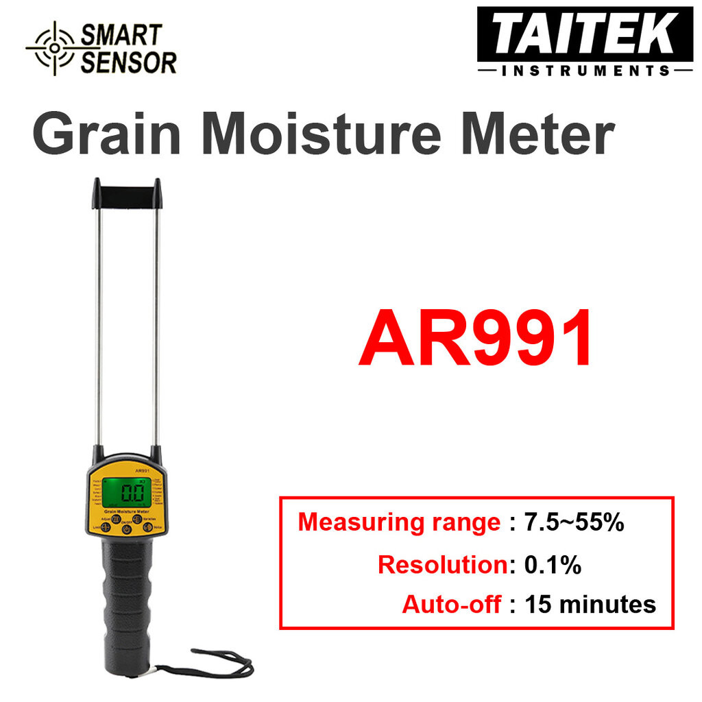 เครื่องวัดความชื้นเมล็ดพืช Grain Moisture Meter SMART SENSOR รุ่น AR991 ...