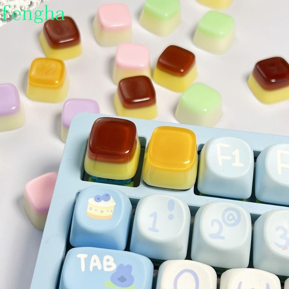 FENGHA Jelly Pudding Keycap, Original Dripping Transparent Design ...