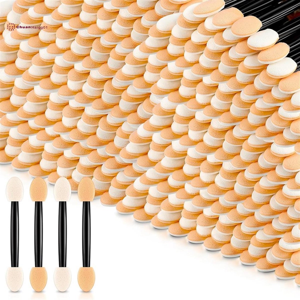 500 ชิ้นอายแชโดว์ Applicators ทิ้ง Eye Makeup Applicators แปรงแต่งหน้าอายแชโดว์ Double Sided ...