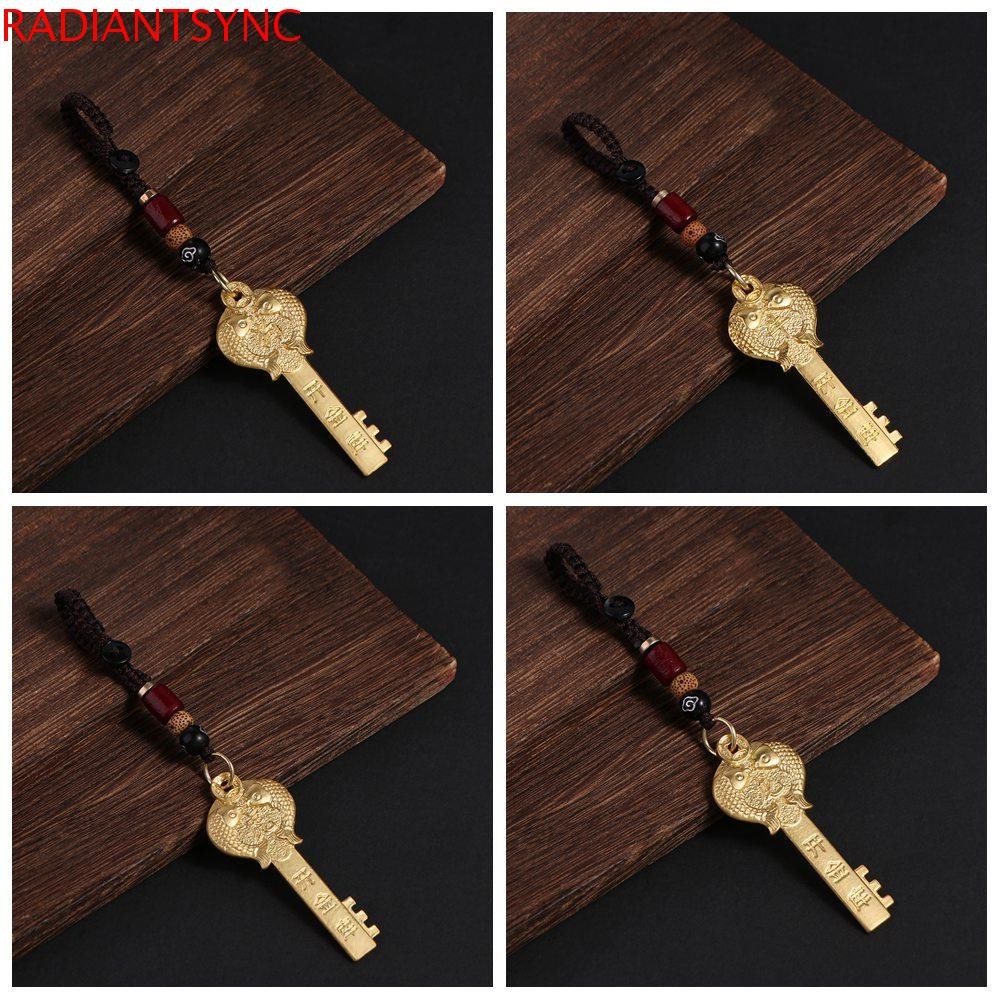 Radiantsync 12 Zodiac พวงกุญแจทองเหลือง, ทองเหลือง 12 Zodiac ปีมังกร Lucky Key Chain, จี้รถจีน ...