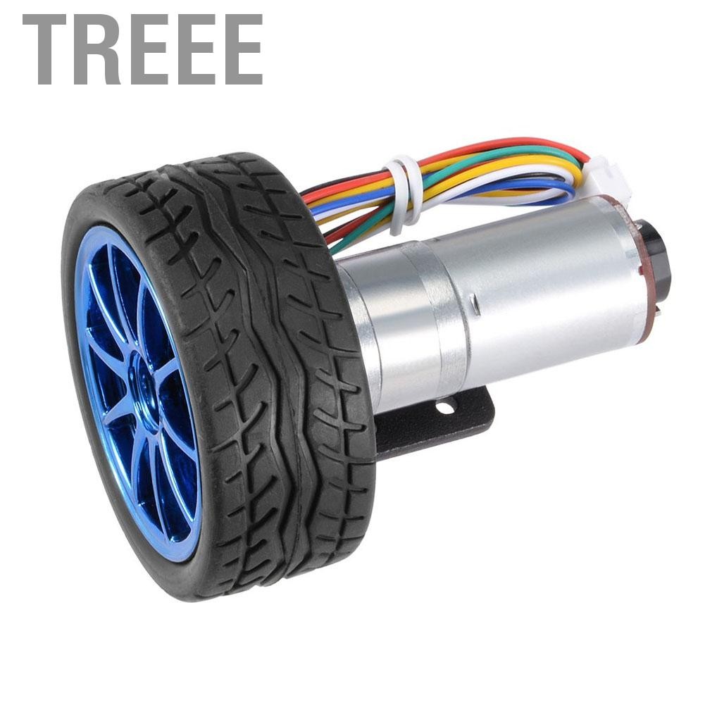 Treee Treee-th DIY Encoder Gear Motor พร้อมตัวยึดชุดล้อ 65 มม. สำหรับหุ่นยนต์สมาร์ทคาร์ DC6V ...