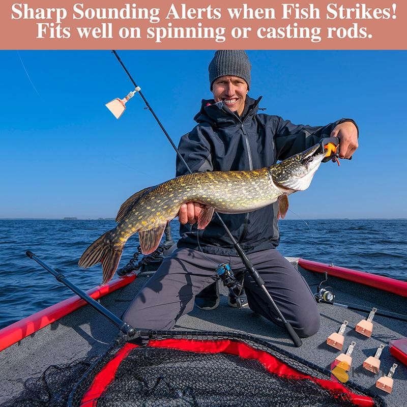 TAILKINGS 20 ชิ้น อุปกรณ์เตือนปลา Catfish Bells สำหรับไม้낚싯대 กีบยึด และ ...