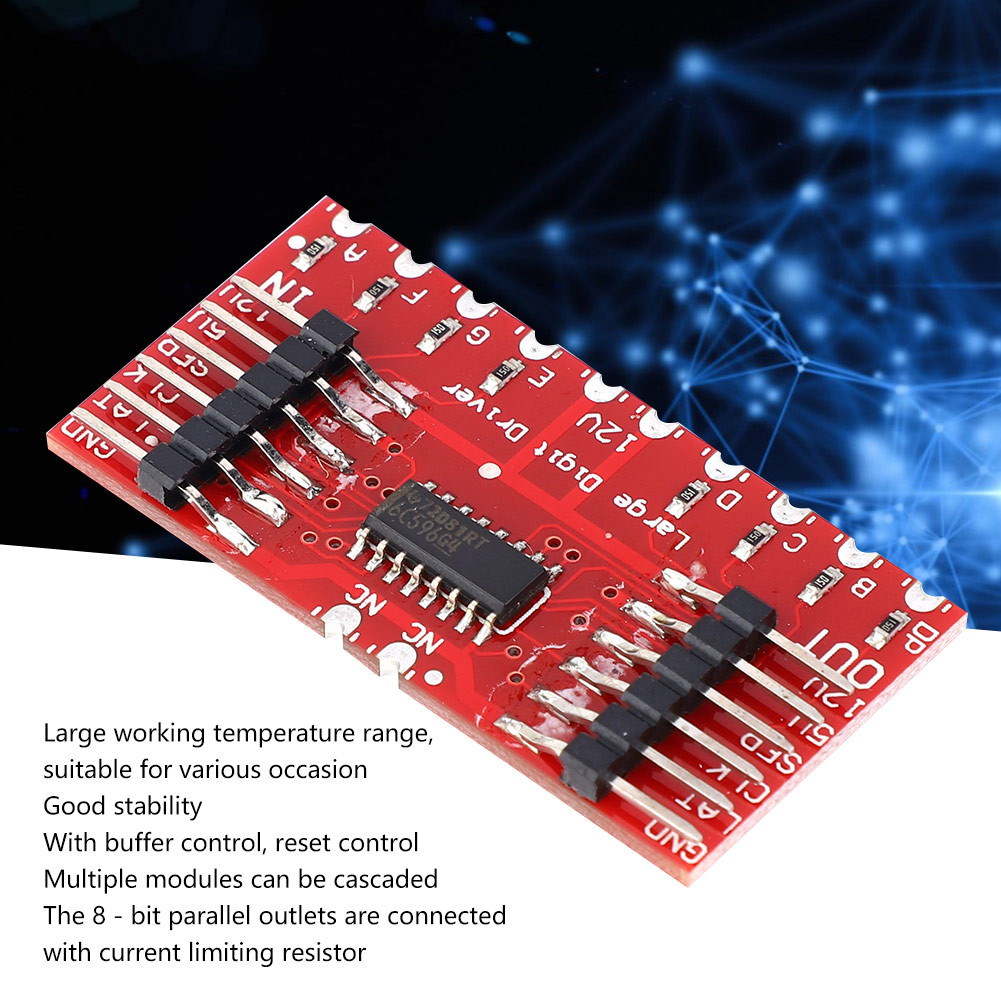 TPIC6C596 8-Bit Shift Register Module ไดร์เวอร์หลักขนาดใหญ่พร้อม LED 7-Segment | Shopee Thailand