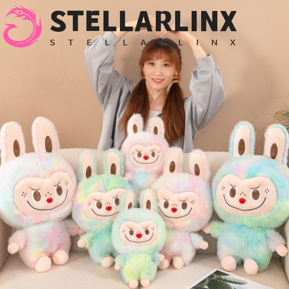Stellarlinx Labubu ตุ๊กตา Plush, Gradient Rainbow สี Labubu Time Plush ...